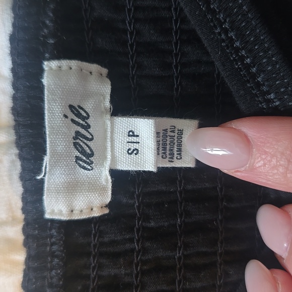 aerie | Dresses | Aerie Black Textured Top | Poshmark